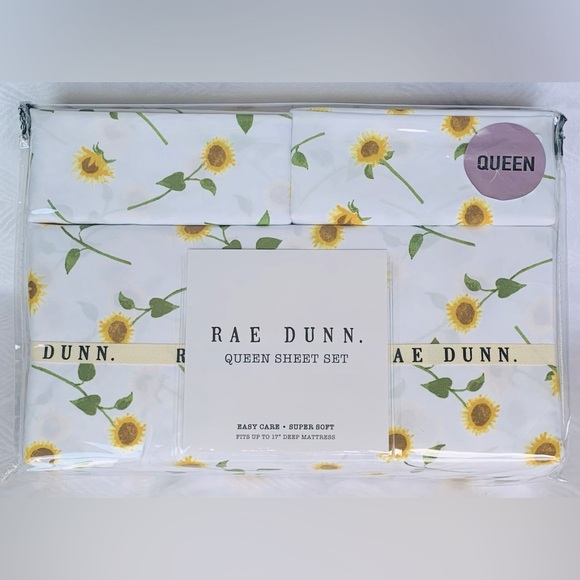 Rae Dunn | Bedding | Rae Dunn Sunflower Sheet Set Queen | Poshmark